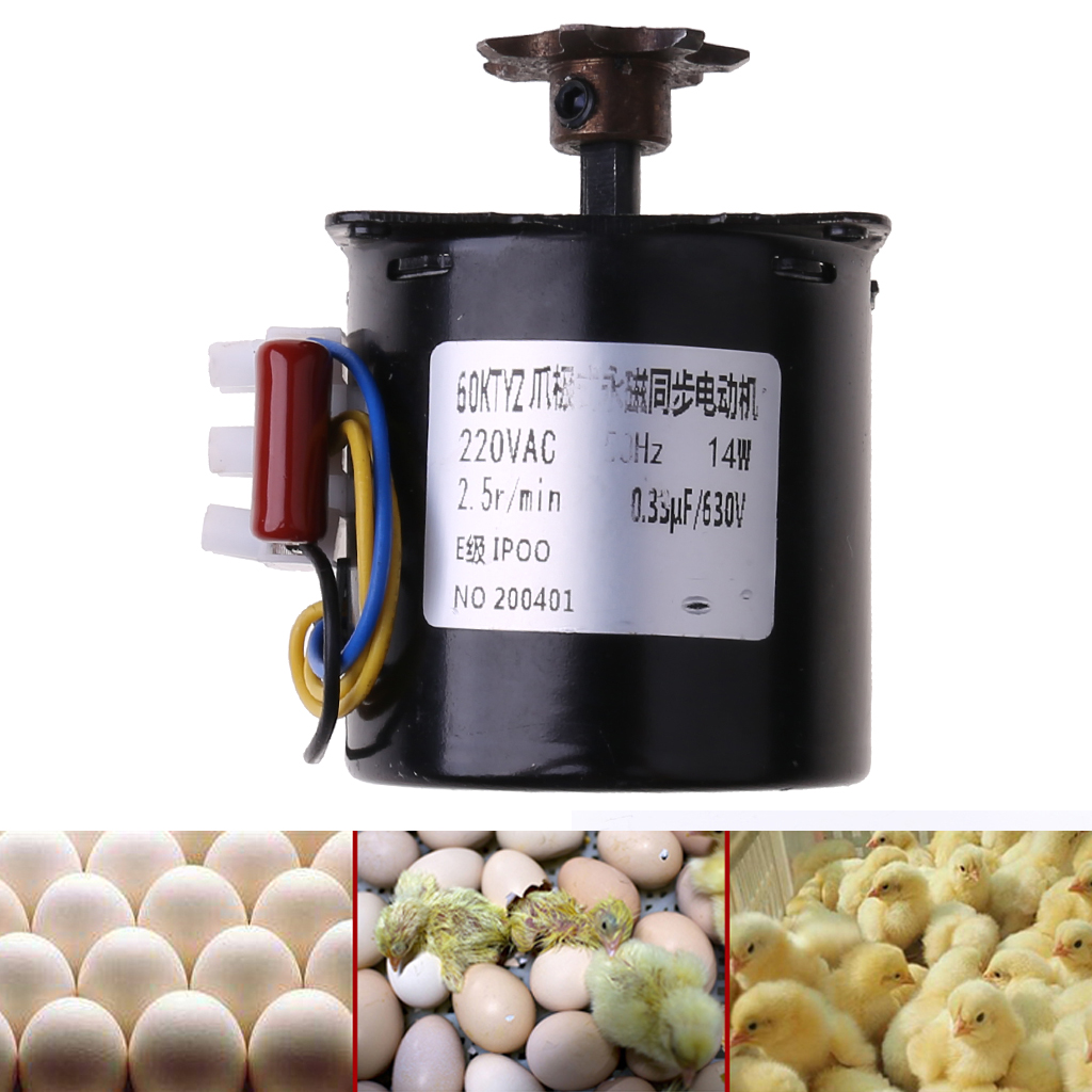 Egg Turner Motor 220V AC Chicken Egg Turner Rotator Incubator Motor ...