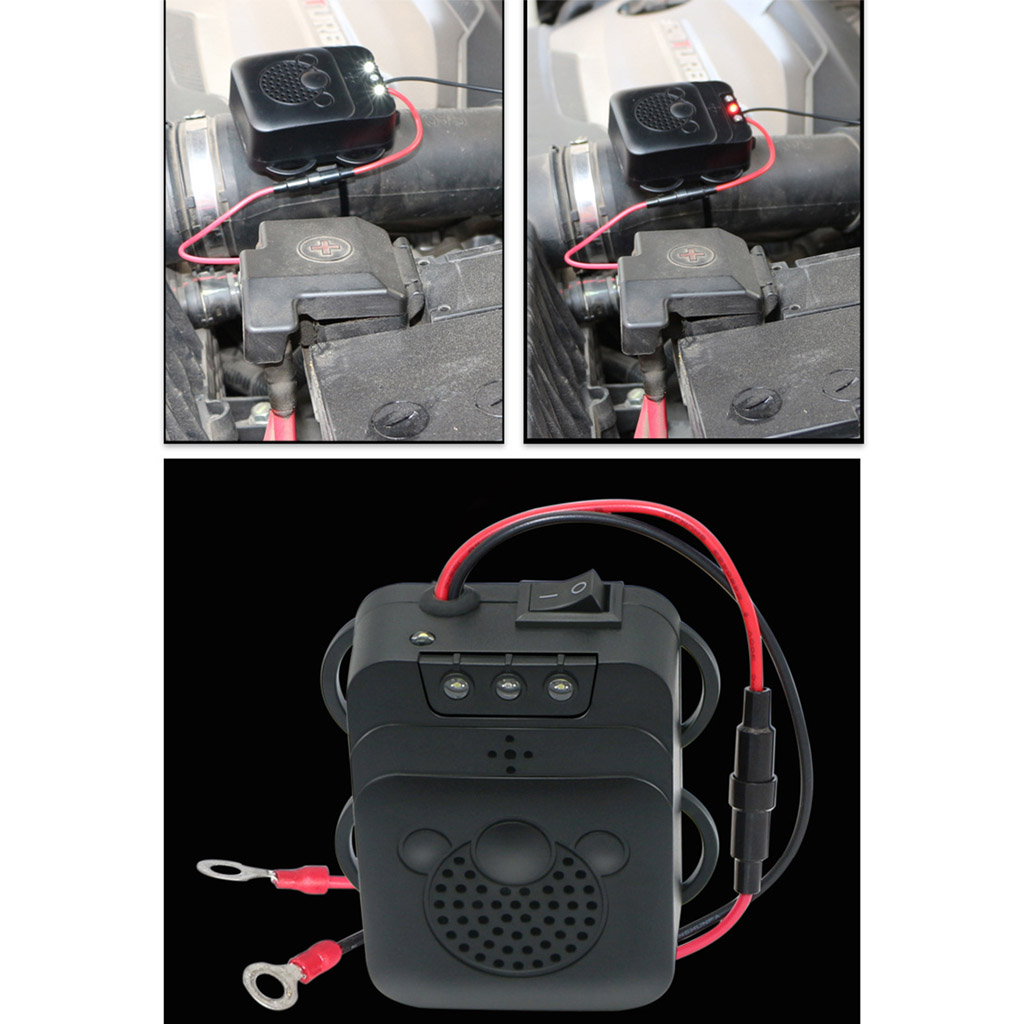 Under Hood Animal Repeller Battery Operated Rodent Repellent Ultrasonic ...
