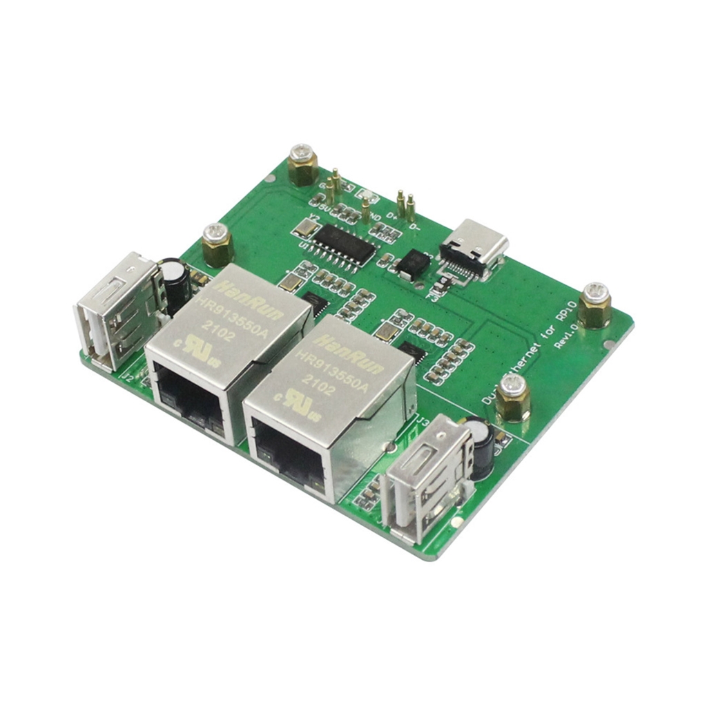 Dual Ethernet Board USB HUB för RaspberryPi Zero 2W högkvalitativ ...