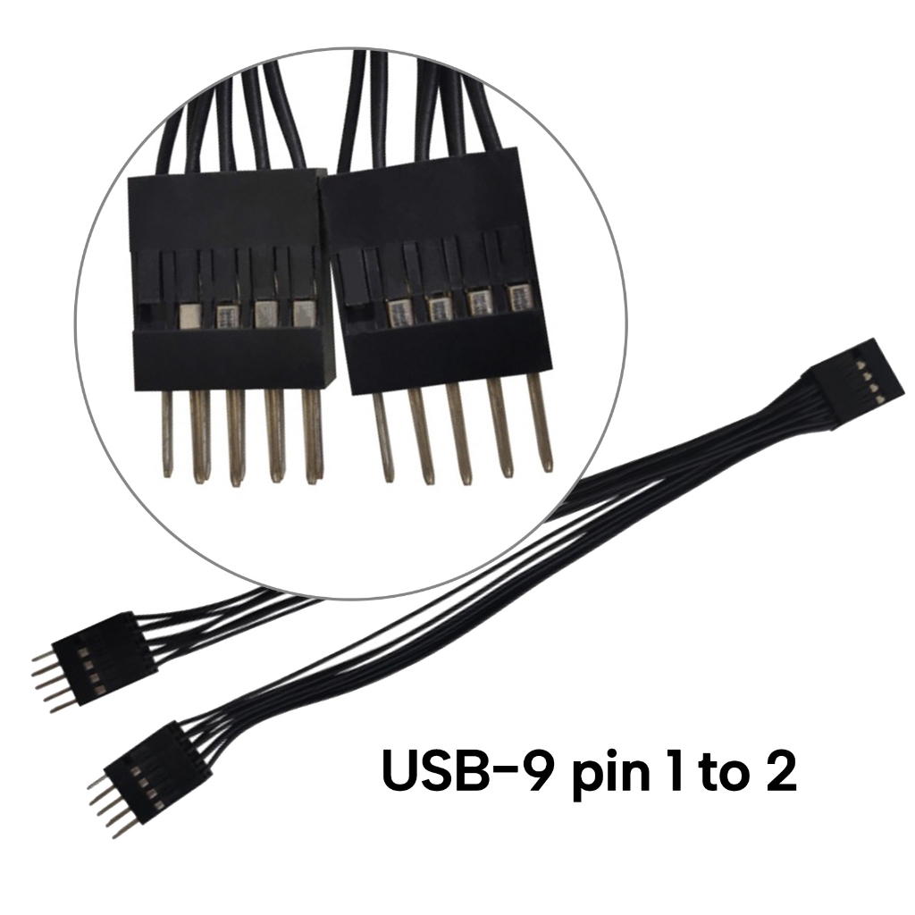 USB 9Pin Female to Twin 9Pin Male Splitter Adapter Mainboard USB ...