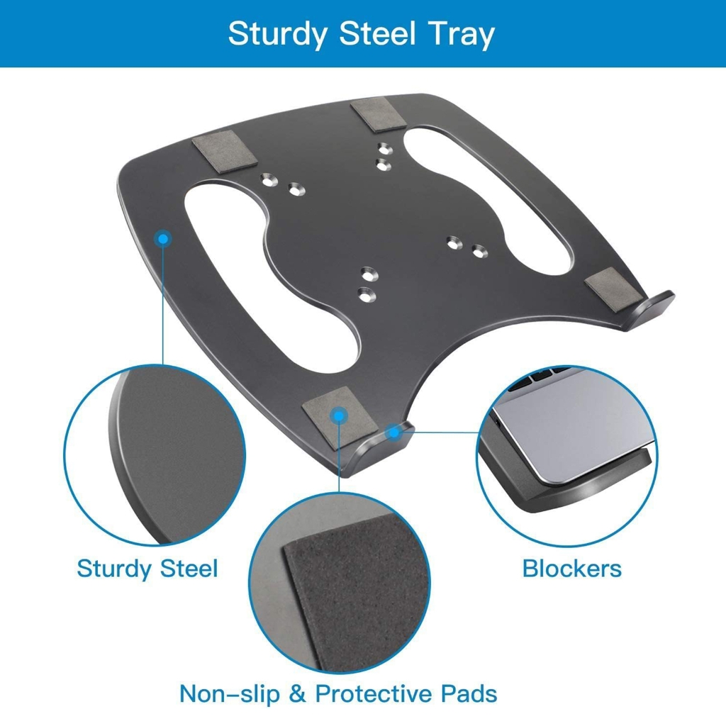 Universal Metal Laptop Mounting Tray VESA 75 Desk Mount Adapter Plate ...