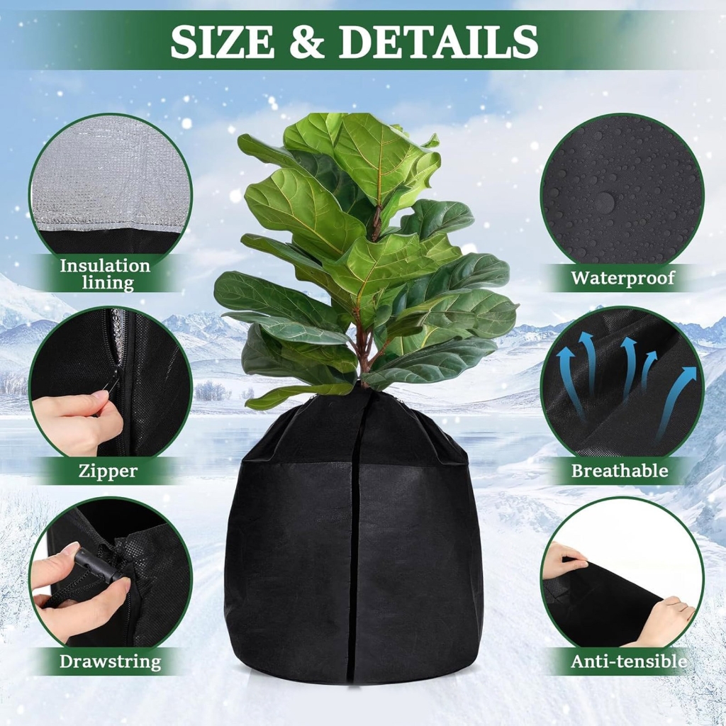 Garden Pots Frost Protectors Durable Insulation Wrap for Potted Plant ...