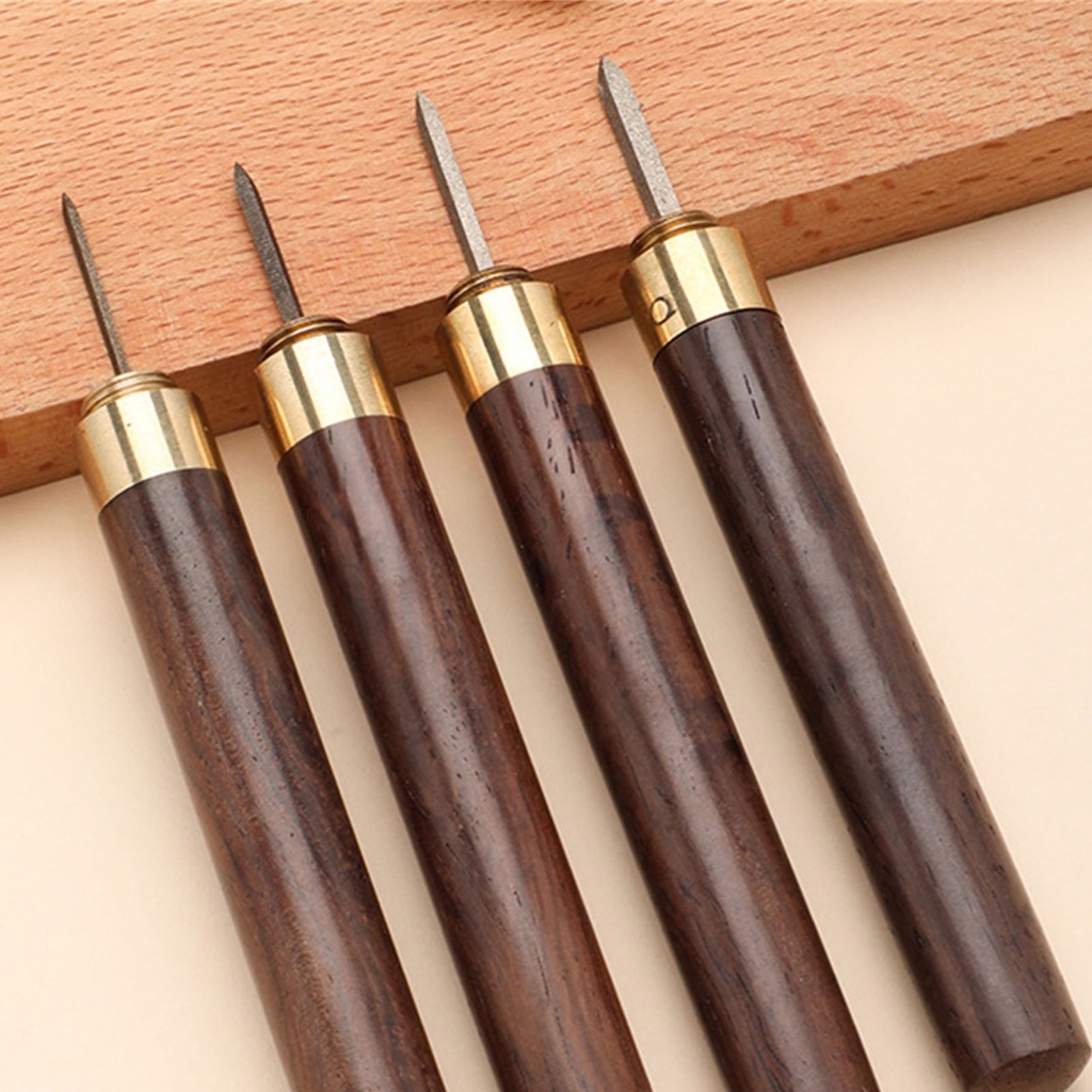 Leather Hole Punching Awl with Wood Handle Leather Sewing Awl Tool for ...