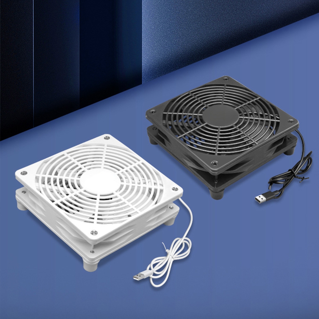 Router Cooling Fan PC Coolers TV Box Wireless Quiet 5V USB Power 120mm ...