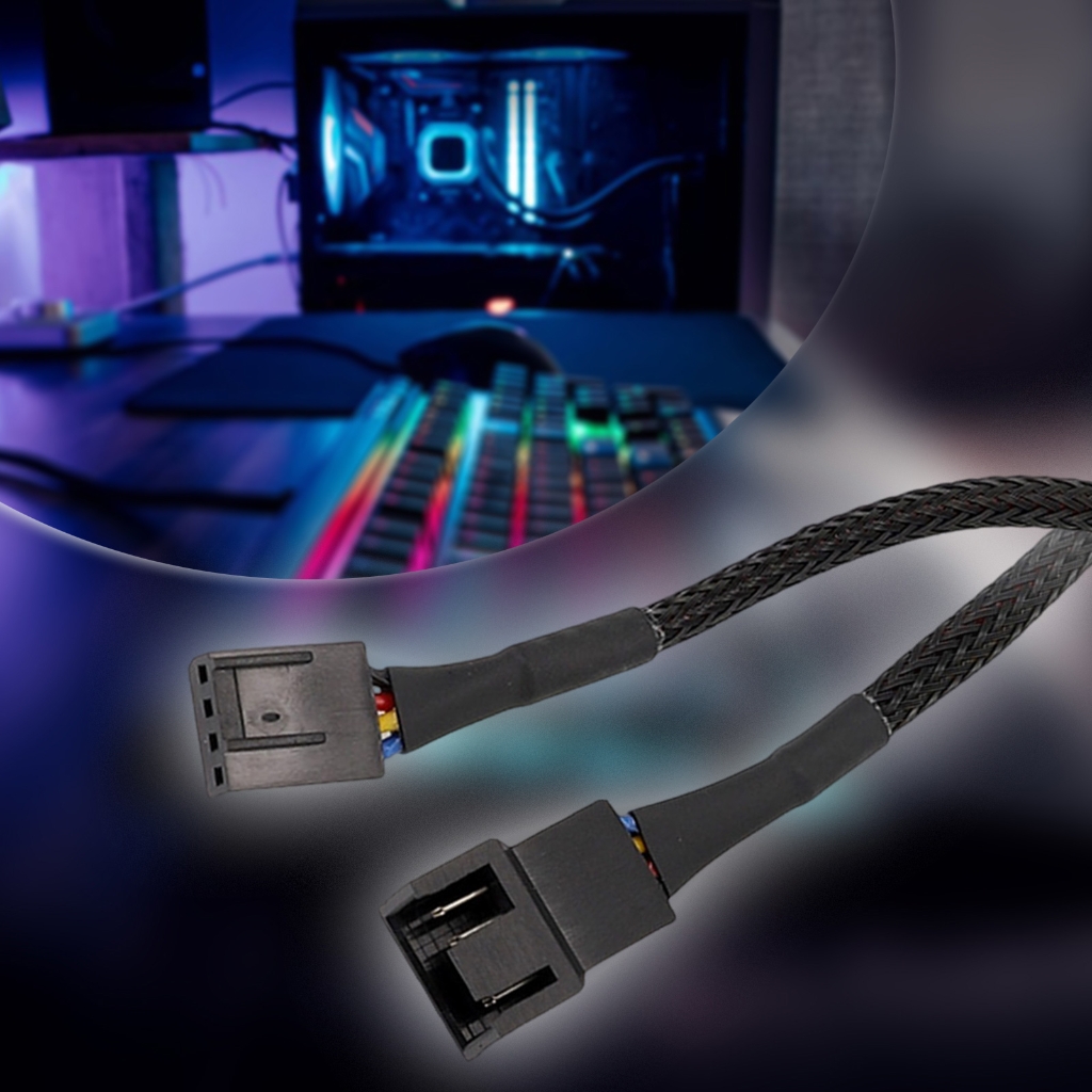 4 Pin Fan Extension Cable PC Fan Power Extension Cable Male to Female ...