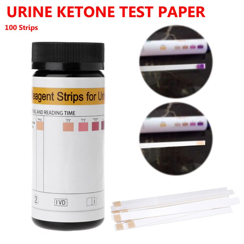 100 Strips/Set Ketone Test Paper Urine Testing Ketones in Urine on Low ...