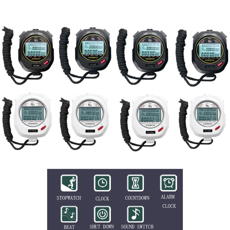 Professional Digital Stopwatch Timer Multi Function Training Timer ...
