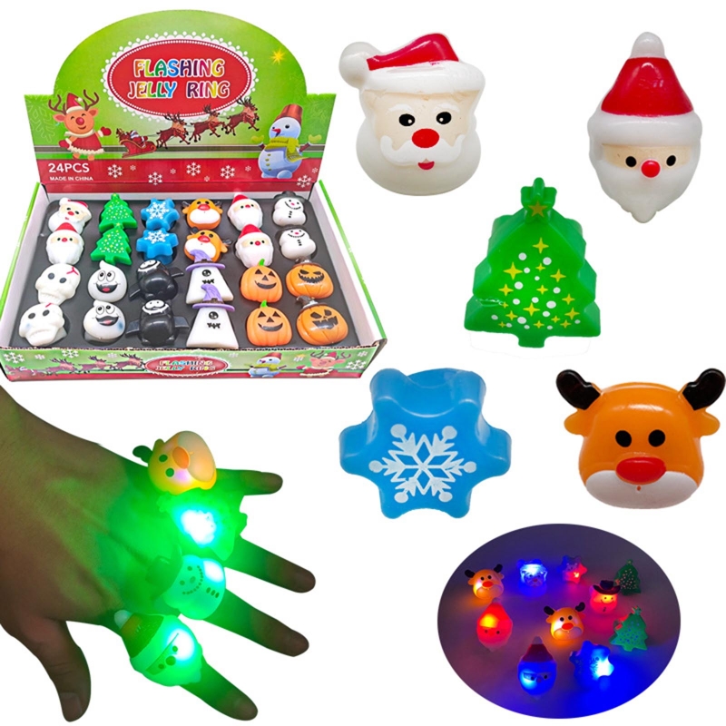 Light Up Cartoon Ring Soft TPR Animal Ring for Child Halloween Goodie ...