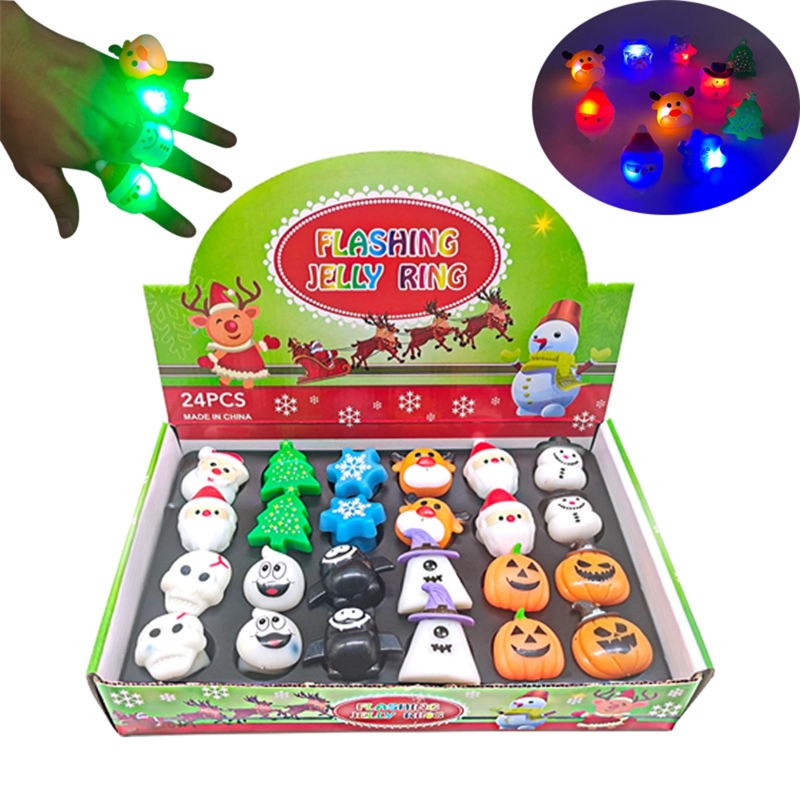 Light Up Cartoon Ring Soft TPR Animal Ring for Child Halloween Goodie ...