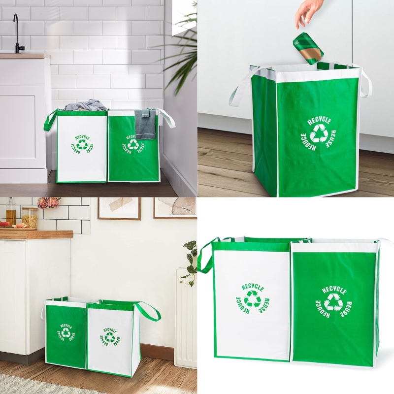 Separate Recycling Waste Bin Bags for Kitchen Home Recycle Garbage ...