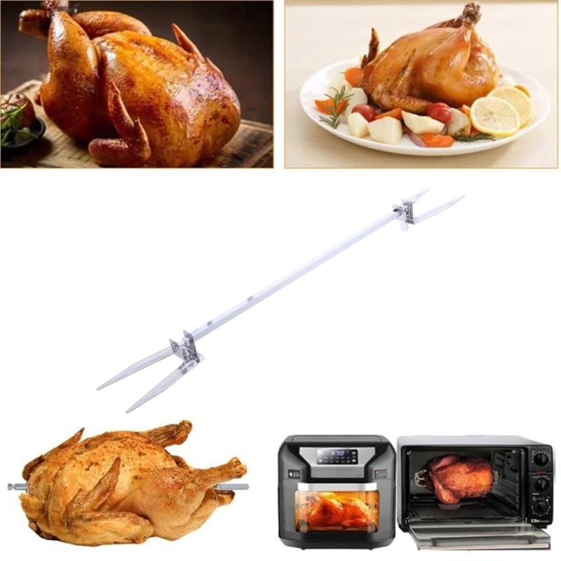 Stainless Steel Grills Rotisserie Forks Meat Spit Rods Barbecue ...