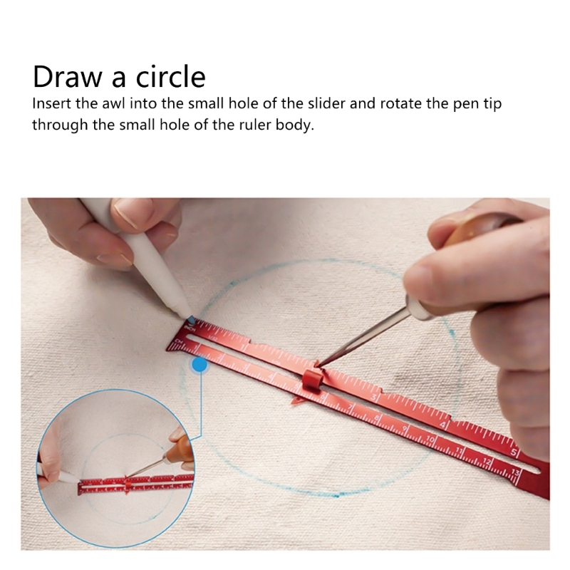 Sewing Gauge Sewing Measuring Tool Metal Sliding Gauge Fabric Quilting ...