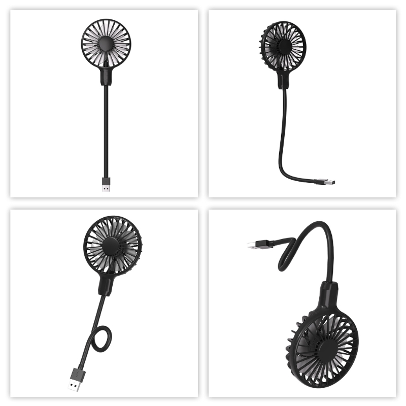 360 Rotatable Neck USB Desk Fan Brushless Motor USB Fan Flexible Neck ...