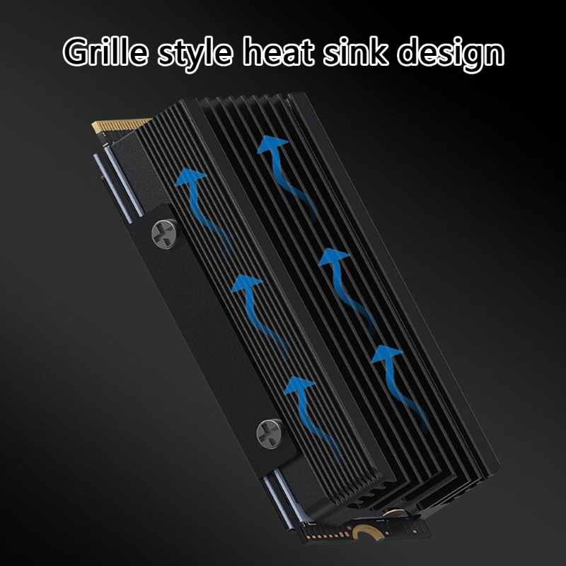 M.2 SSD Heatsink Thermal Pad Heatsink Aluminium Cooling with Silicone ...